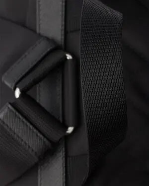Prada Medium Quilted Re-nylon Backpack With Saffiano Leather Trim - Black