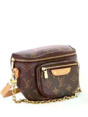 LOUIS VUITTON Bum Bag Monogram Canvas Mini Belt Bag - Brown