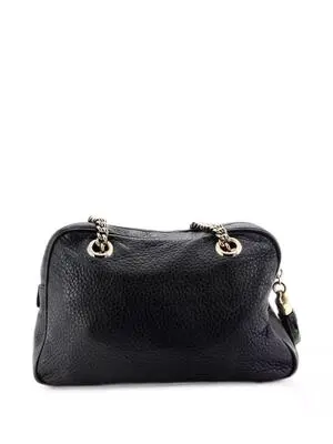 Gucci Soho Chain Zip Leather Small Shoulder Bag - Black