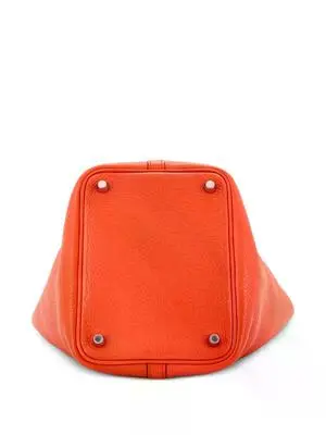 Hermès Picotin Lock Bag Clemence Pm Bucket Bag - Orange