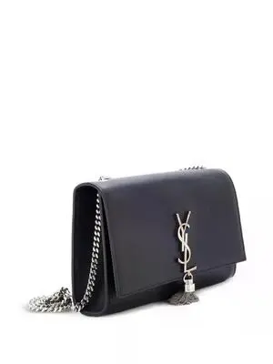 Saint Laurent Monogram Tassel Crossbody Bag - Black