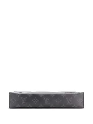 LOUIS VUITTON Monogram Eclipse Canvas Pochette Voyage Mm Clutch Bag - Black