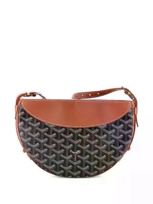 Goyard Hirondelle Coated Canvas And Leather Shoulder Bag - Brown