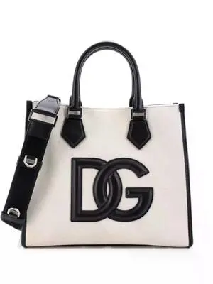Dolce & Gabbana Dg Shopping Canvas Medium Tote Bag - Neutrals
