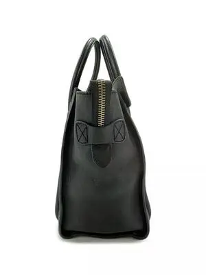Celine Luggage Micro Shopper Tote Bag - Black