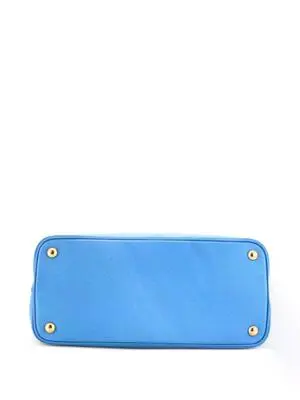 Prada Saffiano Leather Small Tote Bag - Blue