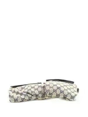 Gucci Vintage Double Gg Canvas Belt Bag - Blue