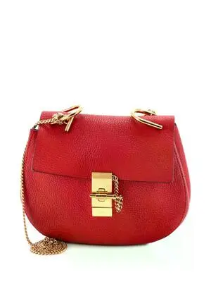 Chloé Drew Leather Small Crossbody Bag - Red