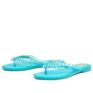 Melissa X Ganni Leopard Flip Flop Slim - Blue