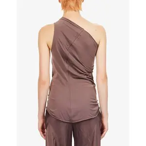 Rick Owens Athena Asymmetrical Draped Tank Top
