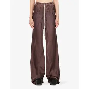 Rick Owens Drawstring-waist Patch-pocket Satin Trousers