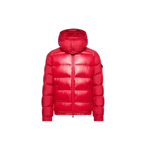 Moncler Maya Short Down Jacket With Detachable Hood - Red