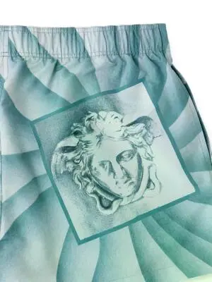 Versace Printed Swim Shorts - Blue