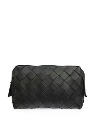 Bottega Veneta 2010-2020s Intrecciato Clutch Bag - Black