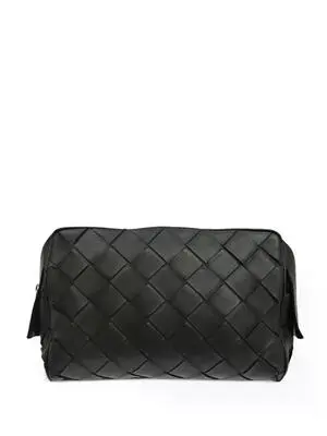 Bottega Veneta 2010-2020s Intrecciato Clutch Bag - Black