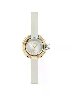 Furla Leather Case 28mm Watch - Neutrals