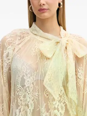 VICOLO Bow-detail Floral-lace Blouse