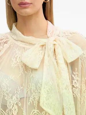VICOLO Bow-detail Floral-lace Blouse