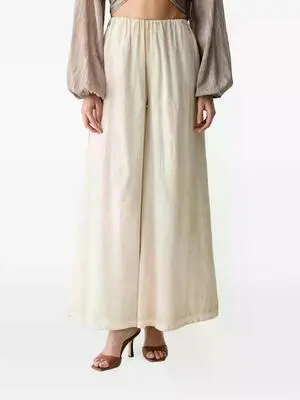 HAVEONE Elasticated-waistband Palazzo Pants - Neutrals