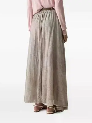 HAVEONE Belted Elasticated-waist Maxi Skirt