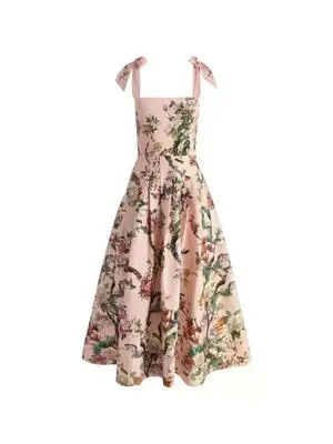 Alice + Olivia Floral-print Bow-detail Dress