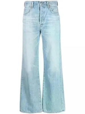 Citizens Of Humanity Wide-leg Organic Cotton Jeans - Blue
