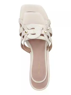 COCCINELLE C-me Logo Appliqué Sandals