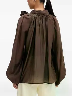 VICOLO Bow-detail Long-sleeve Blouse