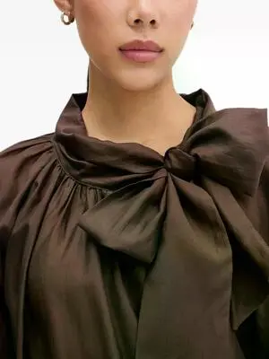 VICOLO Bow-detail Long-sleeve Blouse