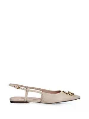 Coccinelle Gold Tone Flats For Women