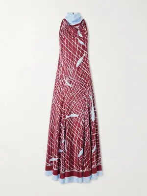 Altuzarra Moonlight Printed Silk Maxi Dress