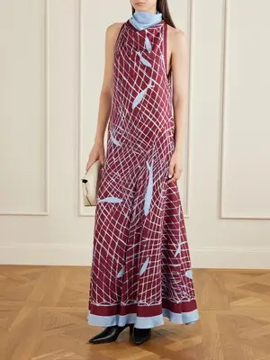 Altuzarra Moonlight Printed Silk Maxi Dress