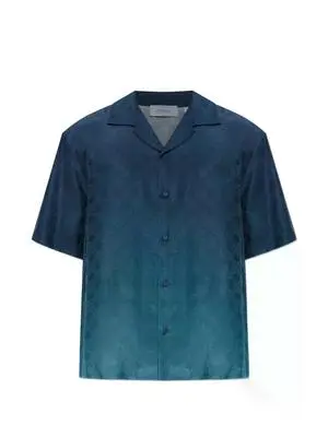 Off-White Arrow Monogram Jacquard Bowling Shirt - Blue
