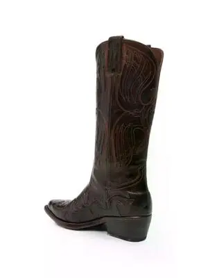 ERALDO Embroidered Leather Boots