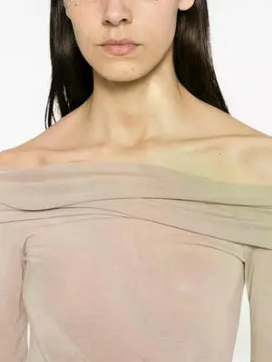 Rick Owens Off-shoulder Long-sleeve Top