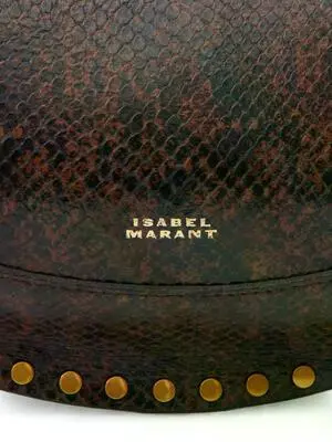 Isabel Marant Étoile Oskan Moon Python-effect Leather Shoulder Bag - Brown