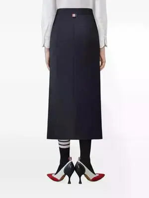 Thom Browne Midi Skirt With Button Detail