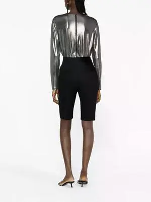 TOM FORD Metallic Laminated Long-sleeve Top