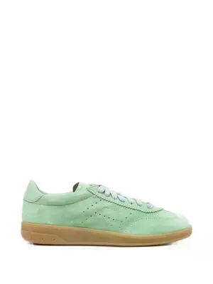 Santoni Perforated-detail Suede Sneakers