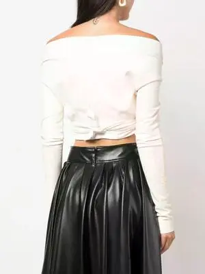 Philosophy Di Lorenzo Serafini Off-shoulder Cropped Top