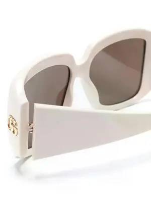 Gucci Logo-plaque Oversized-frame Sunglasses