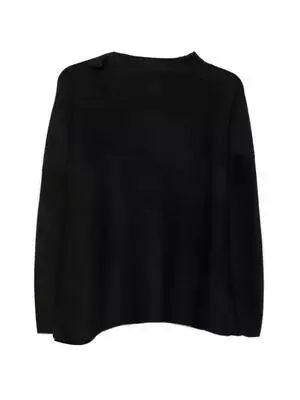 DANIELA GREGIS Fine-knit Drop-shoulder Knit - Black