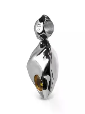SEROTONIN COMPLICE Trinity S Sapphire Sterling Pendant