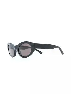 Balenciaga Logo-embossed Round-frame Sunglasses