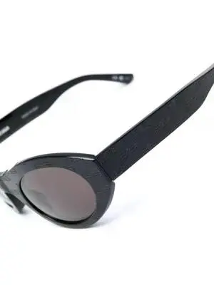 Balenciaga Logo-embossed Round-frame Sunglasses