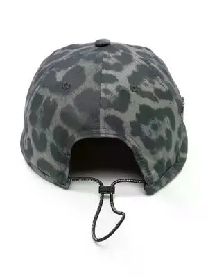 Adidas Leopard-pattern Logo-print Baseball Cap - Grey