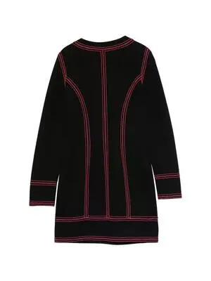 Jeremy Scott 2010 Contrast-stitch Zip-up Midi Dress