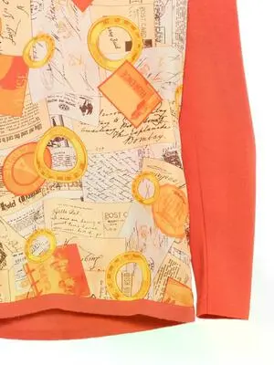 Celine 2000s Postcard-print Silk Sweater