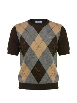 Prada Argyle-knit Sweater