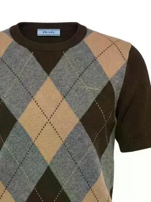 Prada Argyle-knit Sweater